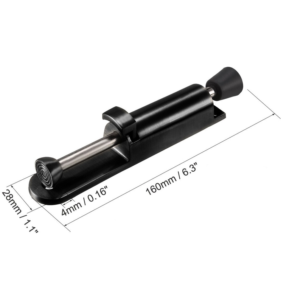 Kickdown Door Stopper Spring Loaded Foot Pedal Door Stops Holder Black ...