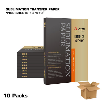 1100 Sheets Wholesale A-SUB Sublimation Paper 13x19 125g Heat Transfer ...