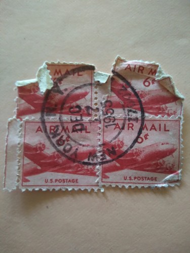 6 cent Air Mail Stamps~ Postmark New York ~ Dec 7, 1955 | eBay