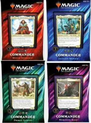 {1x} Commander 2019 Set of all 4 Decks English New/Sealed EDH MTG ...