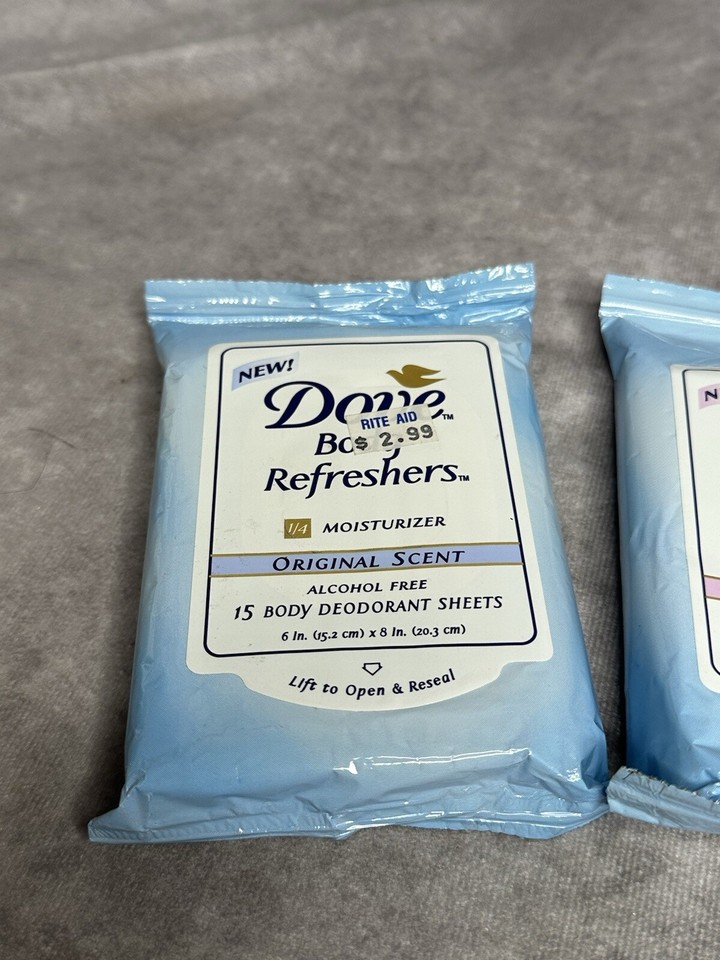 Rare dove body refreshers body deodorant sheets no alcohol free ...