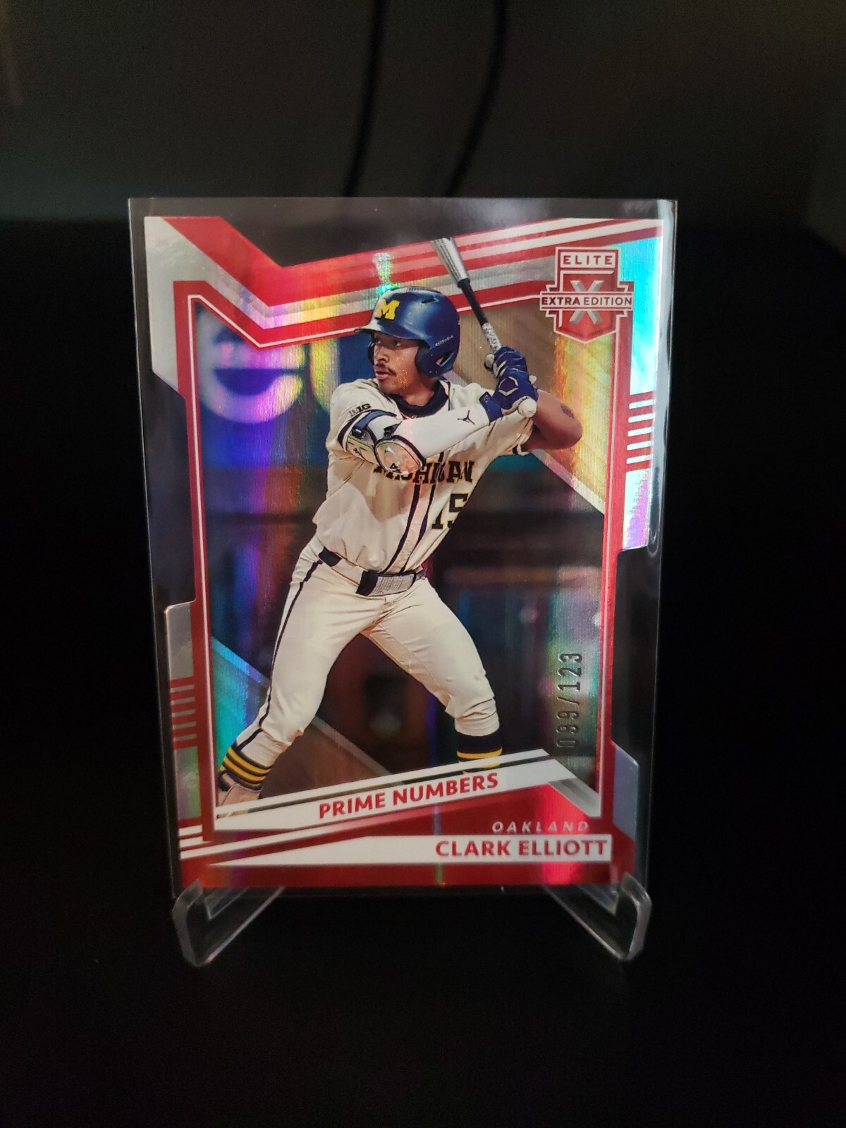 Clark Elliott 2022 Elite Extra Edition Rookie Prime Numbers Die Cut 99/ ...