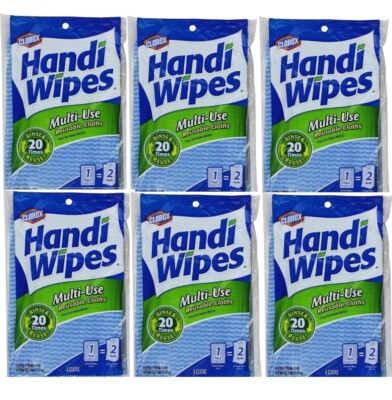 6 packs Clorox Handi Wipes Multi-Use handy Reusable Cloths, 6 Count | eBay