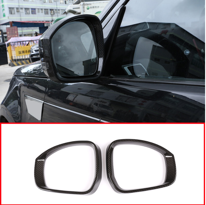 ABS Carbon Fiber Rearview Mirror Frame Trim For Land Rover Range Sport ...