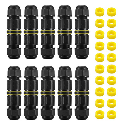 WATERPROOF OUTDOOR GARDEN POND CABLE WIRE CONNECTOR JOINER 3 CORE IP68 ...