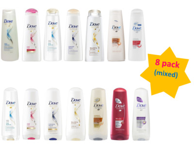 BUNDLE - Dove Unisex Shampoo 250ml & Conditioner 200ml, Mix Bundle 8pk ...