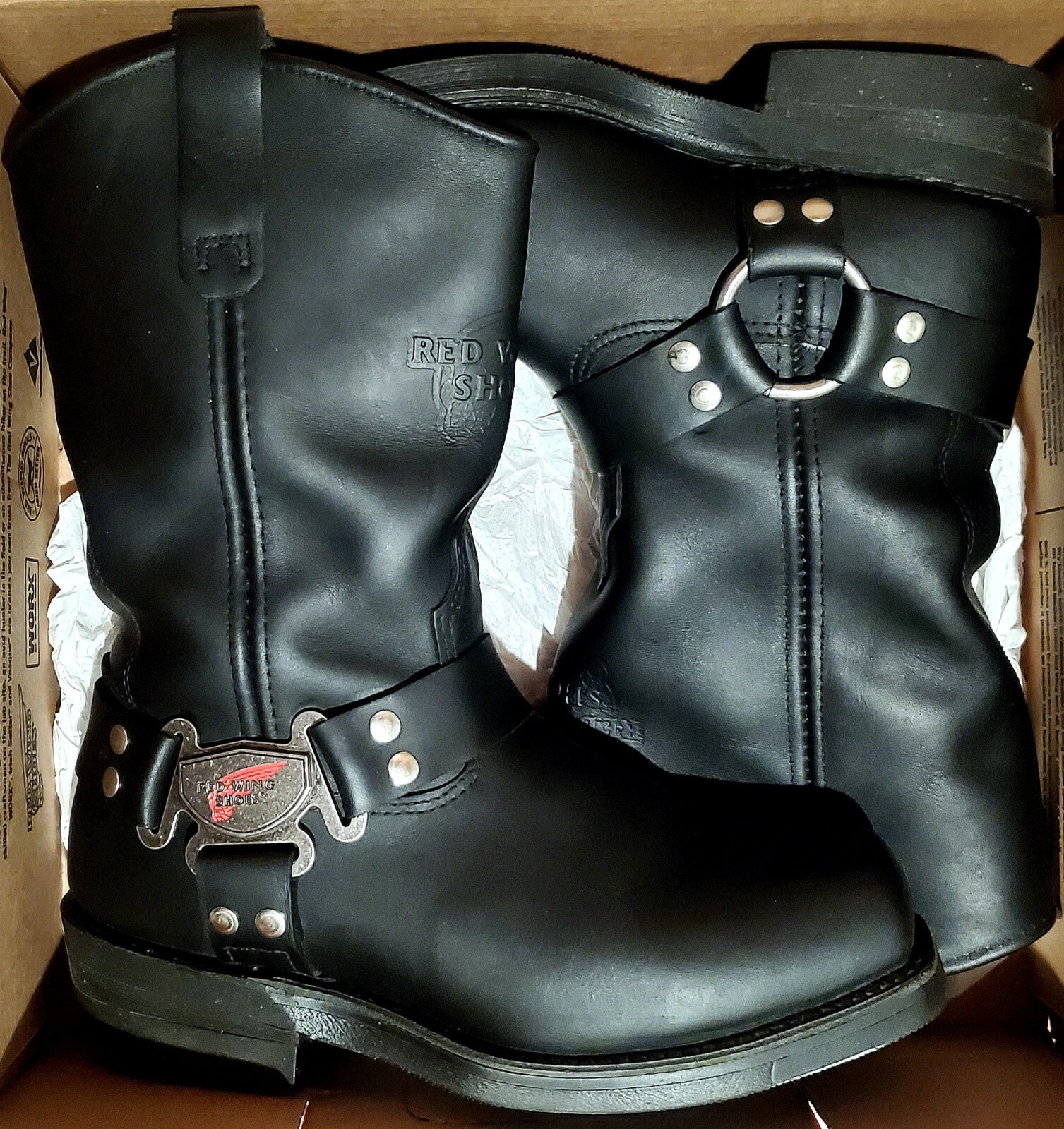 Red Wing 969 Motorcycle Boots Size 8 Wide (Soft Toe) (USA) | eBay