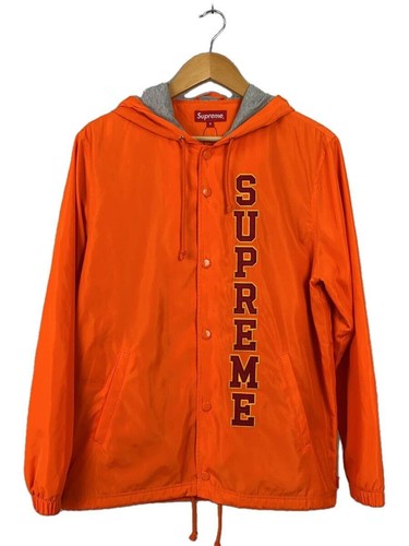 Supreme Other 17SS Vertical Logo Hooded Jacket S Polyester Orange Used ...