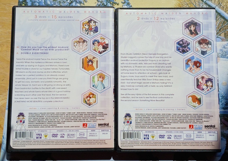 Mahoromatic: Automatic Maiden Complete DVD Collection 1 and 2 | eBay