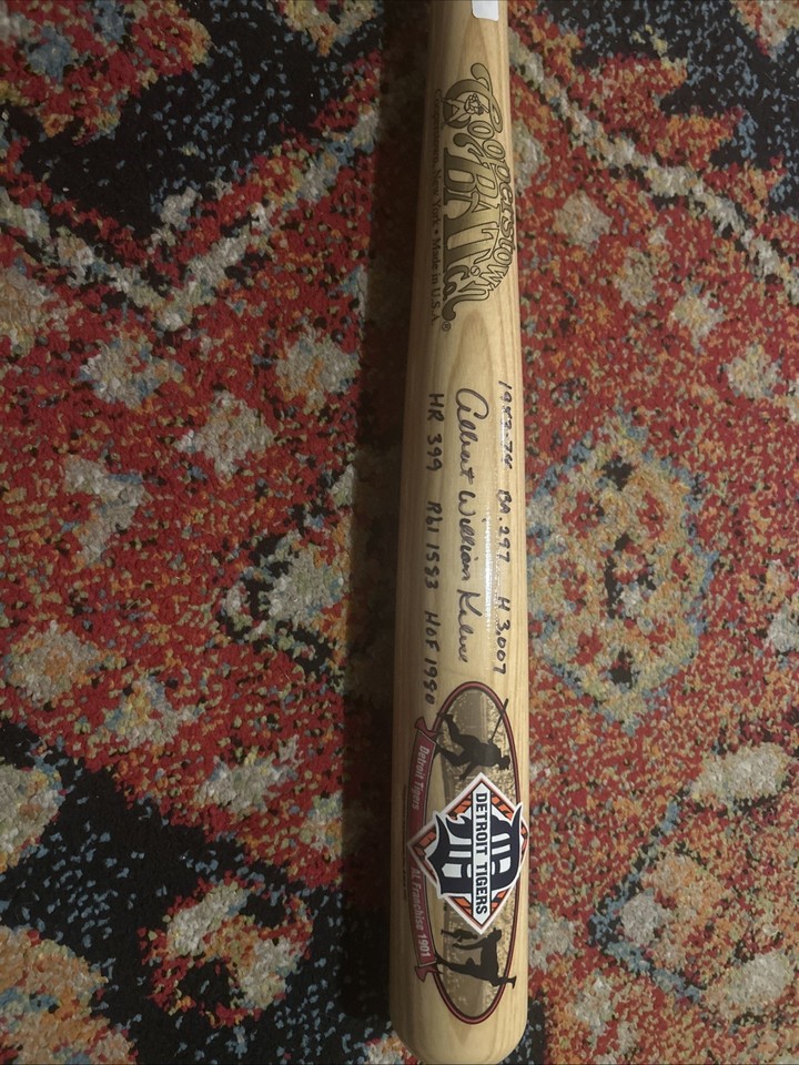 Al Kaline Mr Tigers career Signed Bat Sharp Sig. 1953-74 legend ...