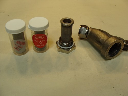 Binks 83-2923 ASM In-Line Y-Strainer w/ 100 mesh & New 50 & 100 Mesh ...