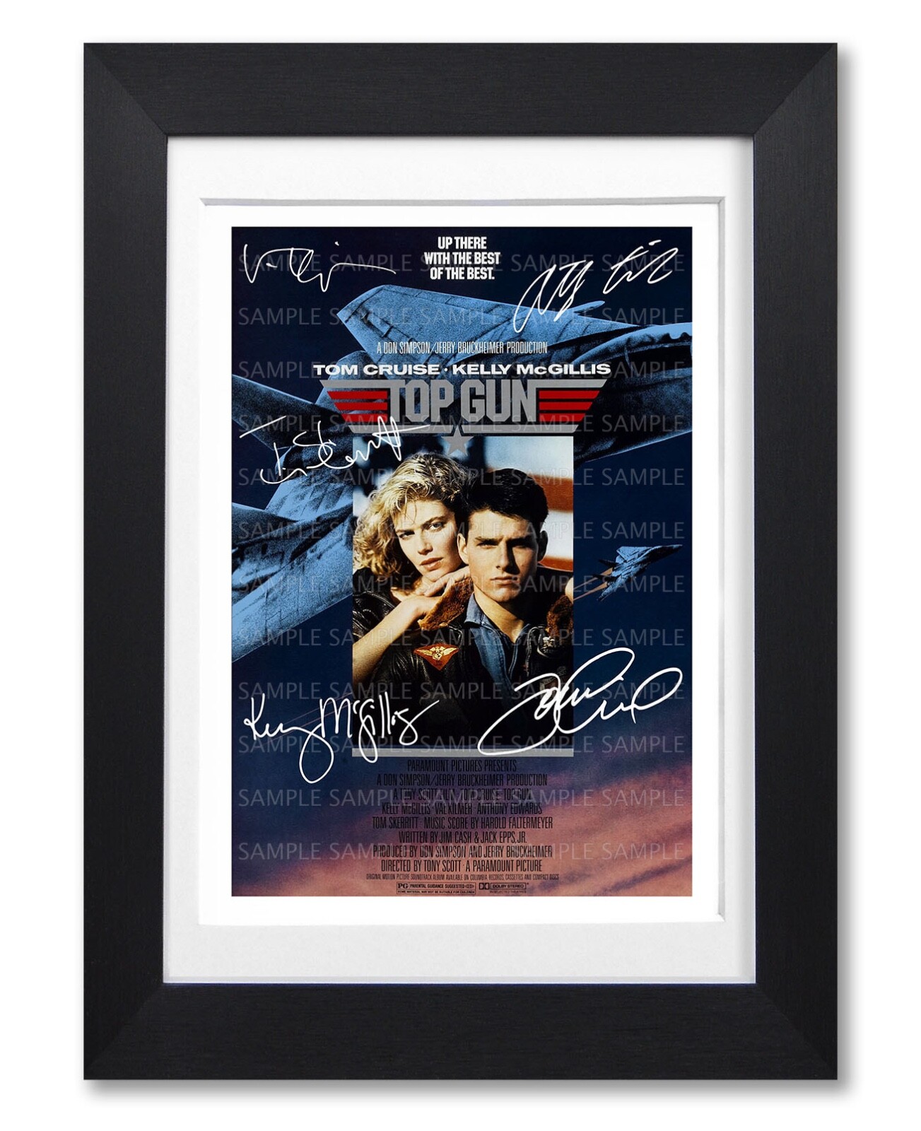 TOP GUN MOVIE CAST SIGNED POSTER PRINT PHOTO AUTOGRAPH GIFT FILM TOM ...