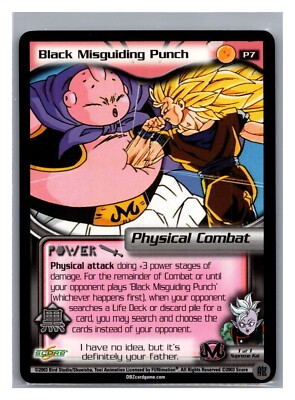 1x DBZ CCG BLACK MISGUIDING PUNCH P7 PROMO BUU SAGA SCORE DRAGON BALL Z ...