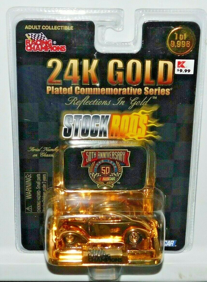 RACING CHAMPIONS 24K GOLD PLATED STOCK RODS #13 '37 FORD | eBay