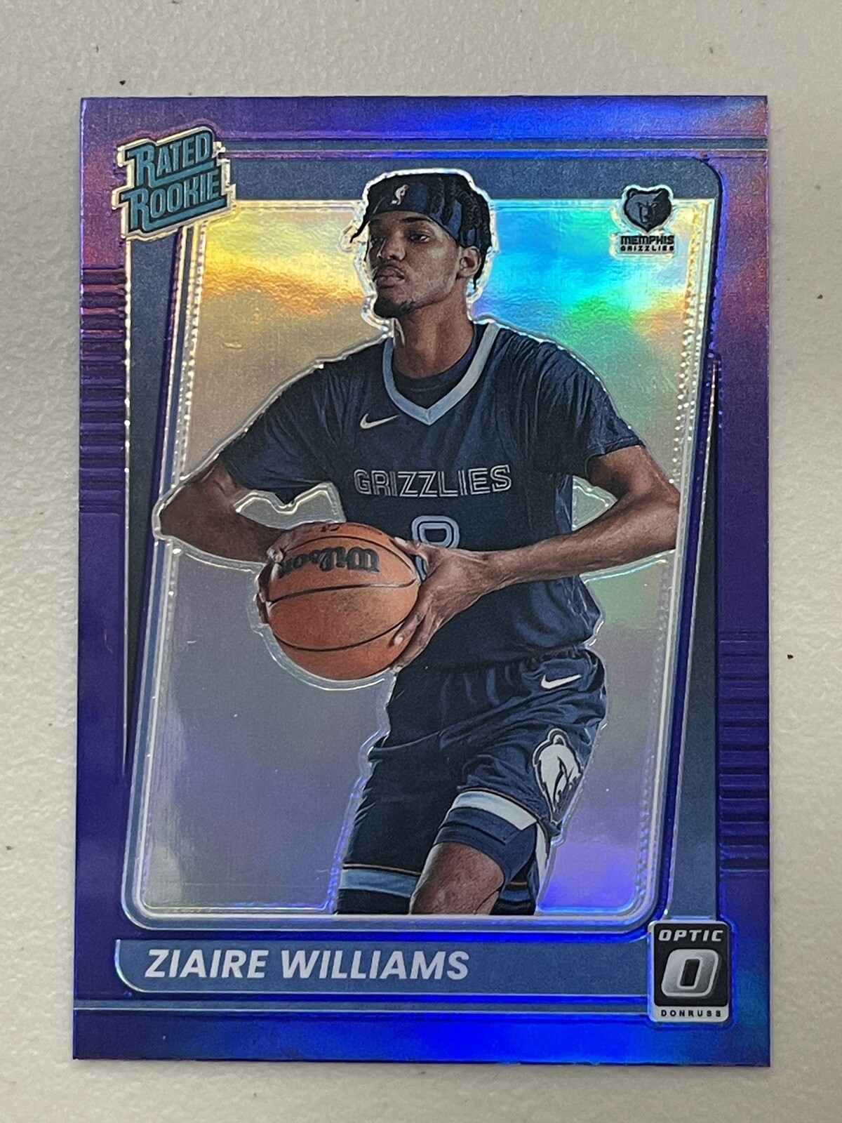 2021-22 Donruss Optic Zaire Williams Rated Rookie Holo Purple RC ...