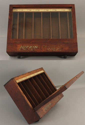 Antique Lufkin Spring Joint Rules Rulers Oak Hardware Store Tool ...