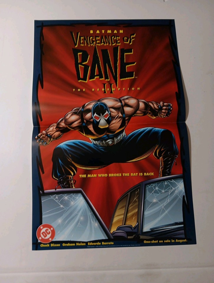 Bane batman vengeance redemption vintage poster 1995 17x11 dixon nolan ...