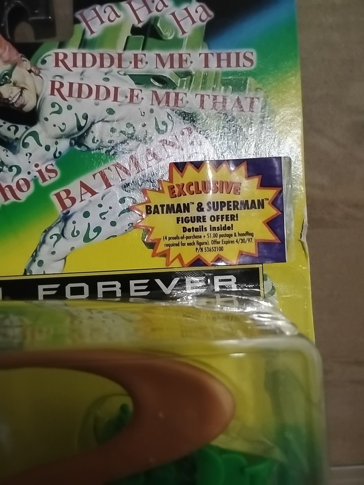 Vintage Batman Forever Movie Deluxe The Talking Riddler Kenner 1995 | eBay