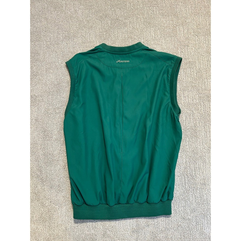 Masters Collection Mens Green Golf Vest Masters Logo Size M | eBay