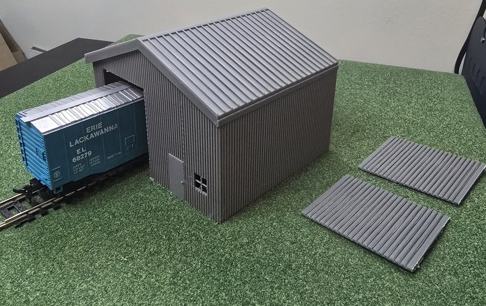 HO 1/87 Scale Metal Building Loco Shop Warehouse Scale House Fre ...