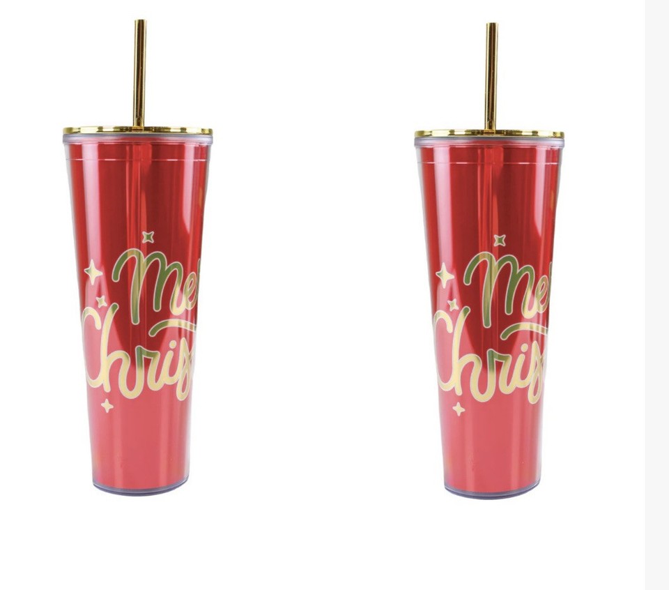 NEW SIMPLY SOUTHERN MERRY CHRISTMAS SET OF 2 26OZ TUMBLER CUPS | eBay