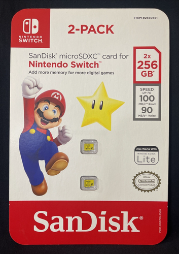 Nintendo Switch 265GB SanDisk microSDXC card 2 PACK••Brand New•• | eBay