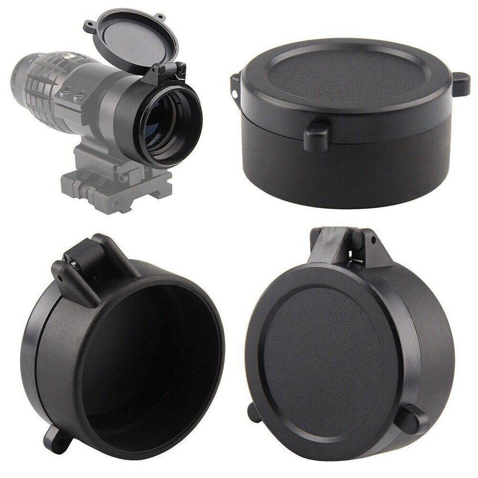 Scope Flip Up Covers Rifle Scope Protect Objective Cap Lens Cover for ...