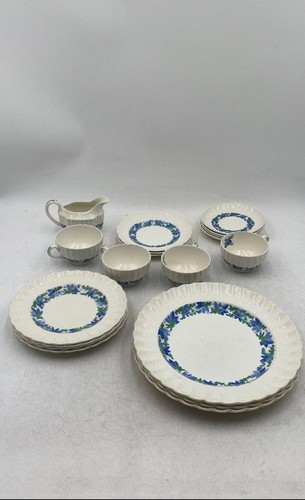 Spode Copeland Blue White Valencia Dishes Dinnerware Set Lot Of 19 | eBay