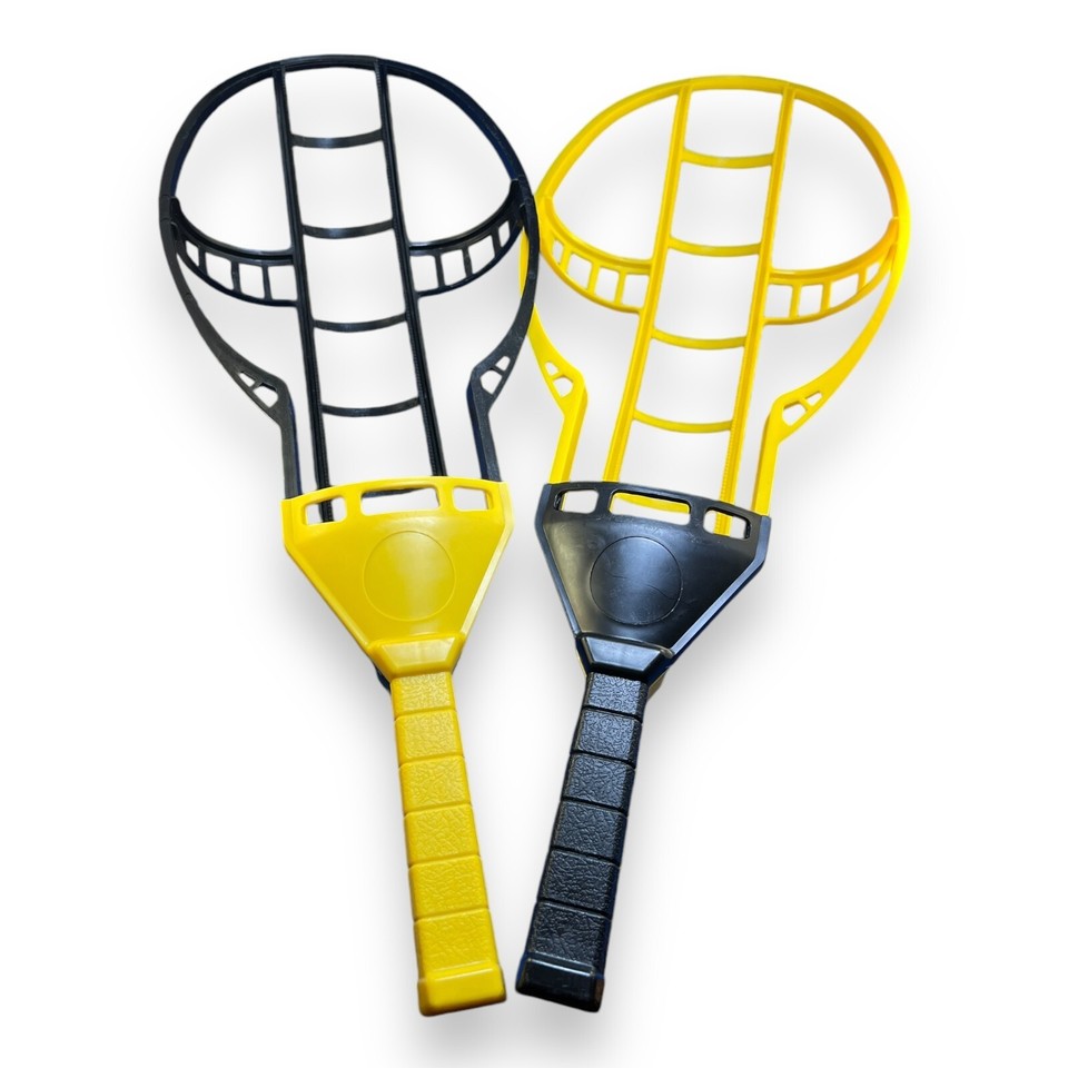 Vintage Wham-O TRAC-BALL 2 Yellow Black Racket 1975 | eBay