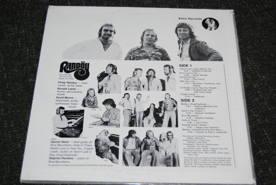 NEW SEALED! Philip RANDOY Private Seattle Rock Pop Country Lounge Act ...