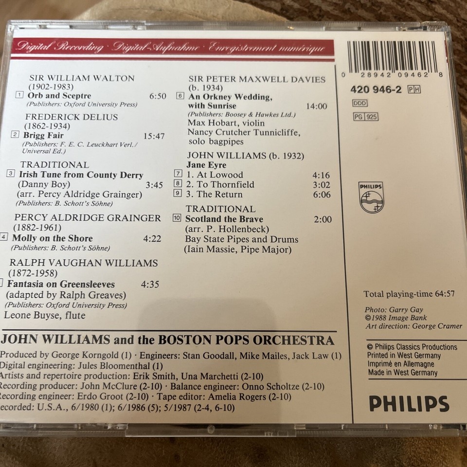 Pops Britannia / John Williams, Boston Pops (CD, Philips) | eBay