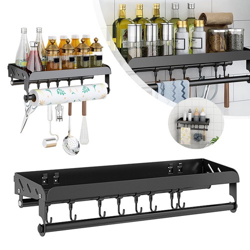 Spice Rack Wall Mounted Kitchen Wall Shelf Spice Shelf Hanging ...
