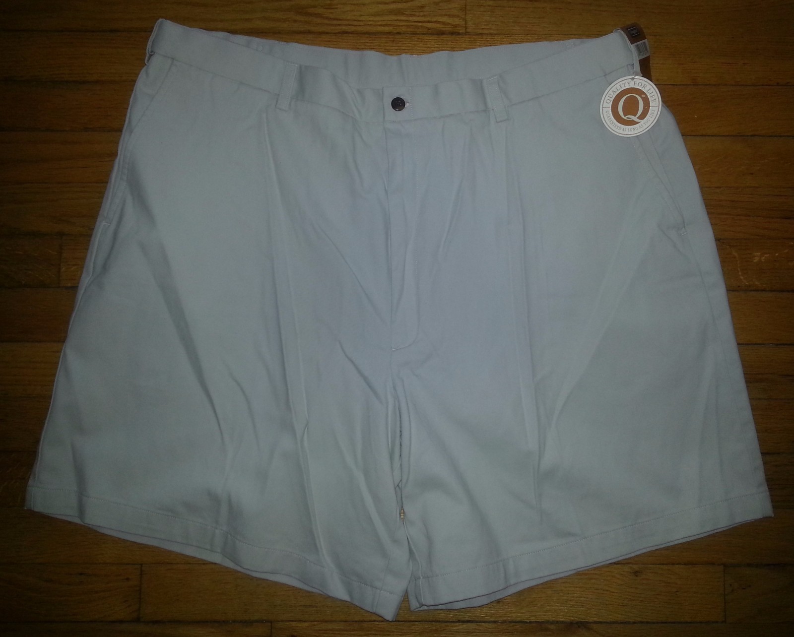 Haggar Khaki Shorts Classic Do it To it Waistband Solid Khaki NWT $40 ...