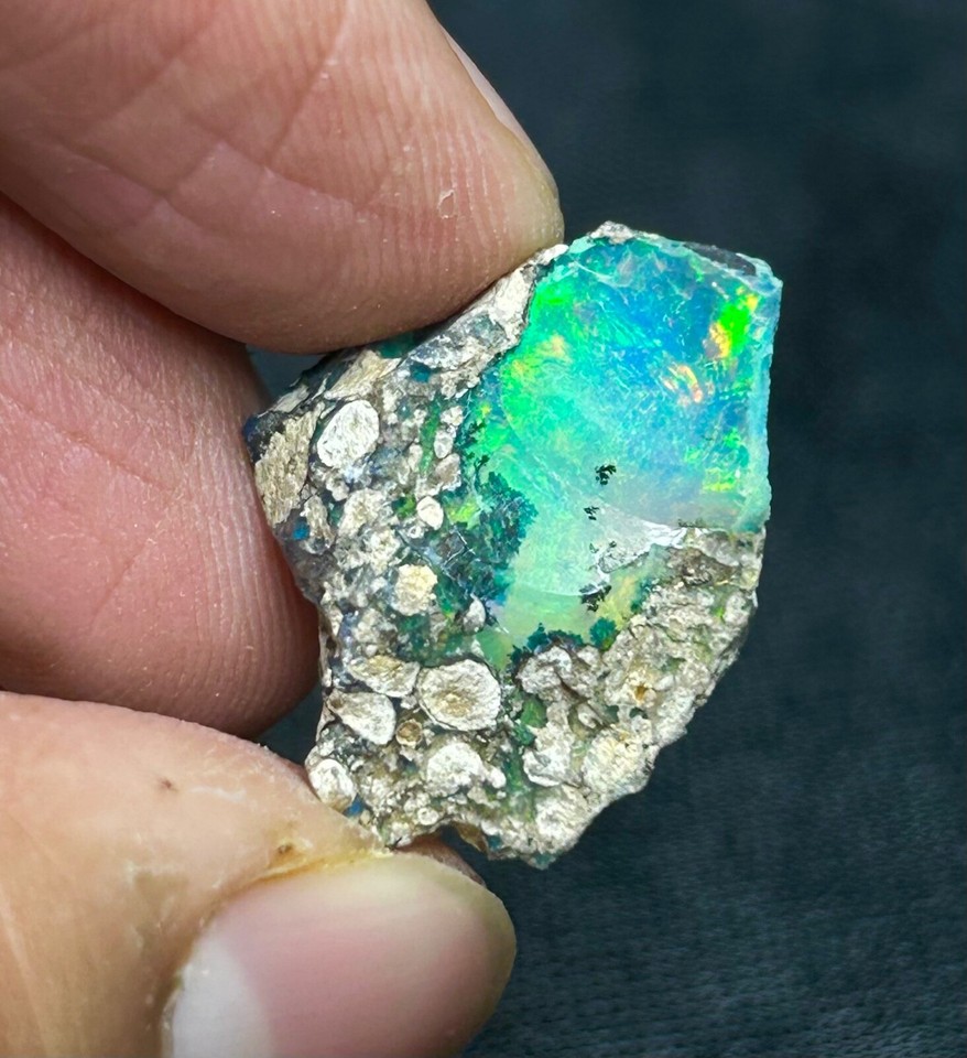 Natural Dry Ethiopian Opal Rough 8.40 Carat Cut Grade Multi Fire Opal ...