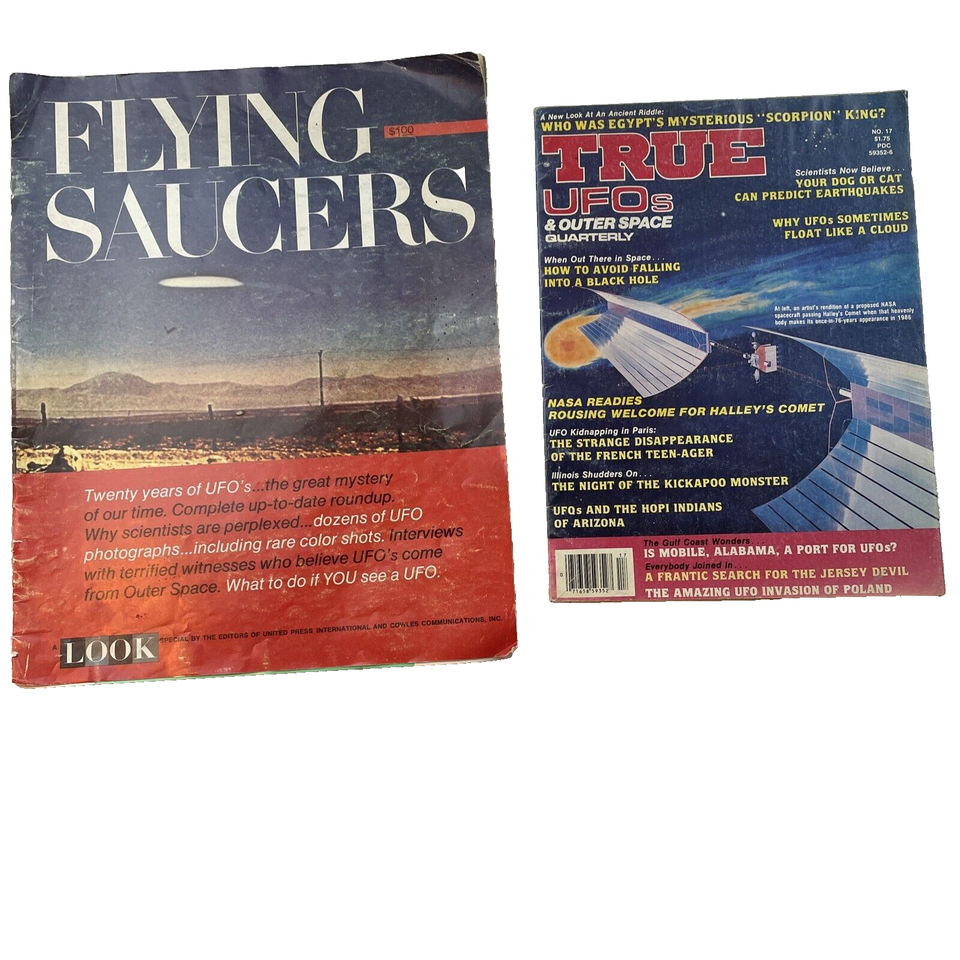 VTG Occult Aliens UFO Paranormal LOOK FLYING SAUCER & TRUE Magazines ...
