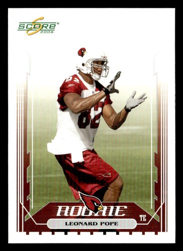 Leonard Pope 2006 Score Card #378 Arizona Cardinals | eBay