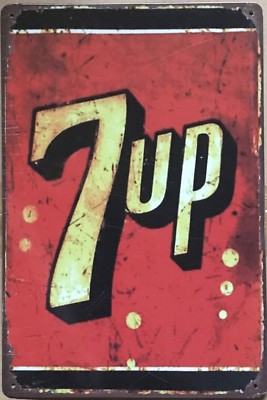 7UP Garage Rustic Vintage Metal Tin Signs Man Cave, Shed & Bar Sign | eBay