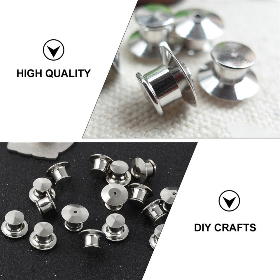 30pcs Metal Locking Pin Backs Locking Pin Keepers Pin Caps Ends Pin ...