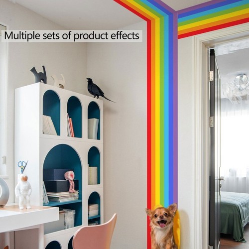 Rainbow Wall Sticker Clings Decal Wallpaper Skirting Border Modern ...