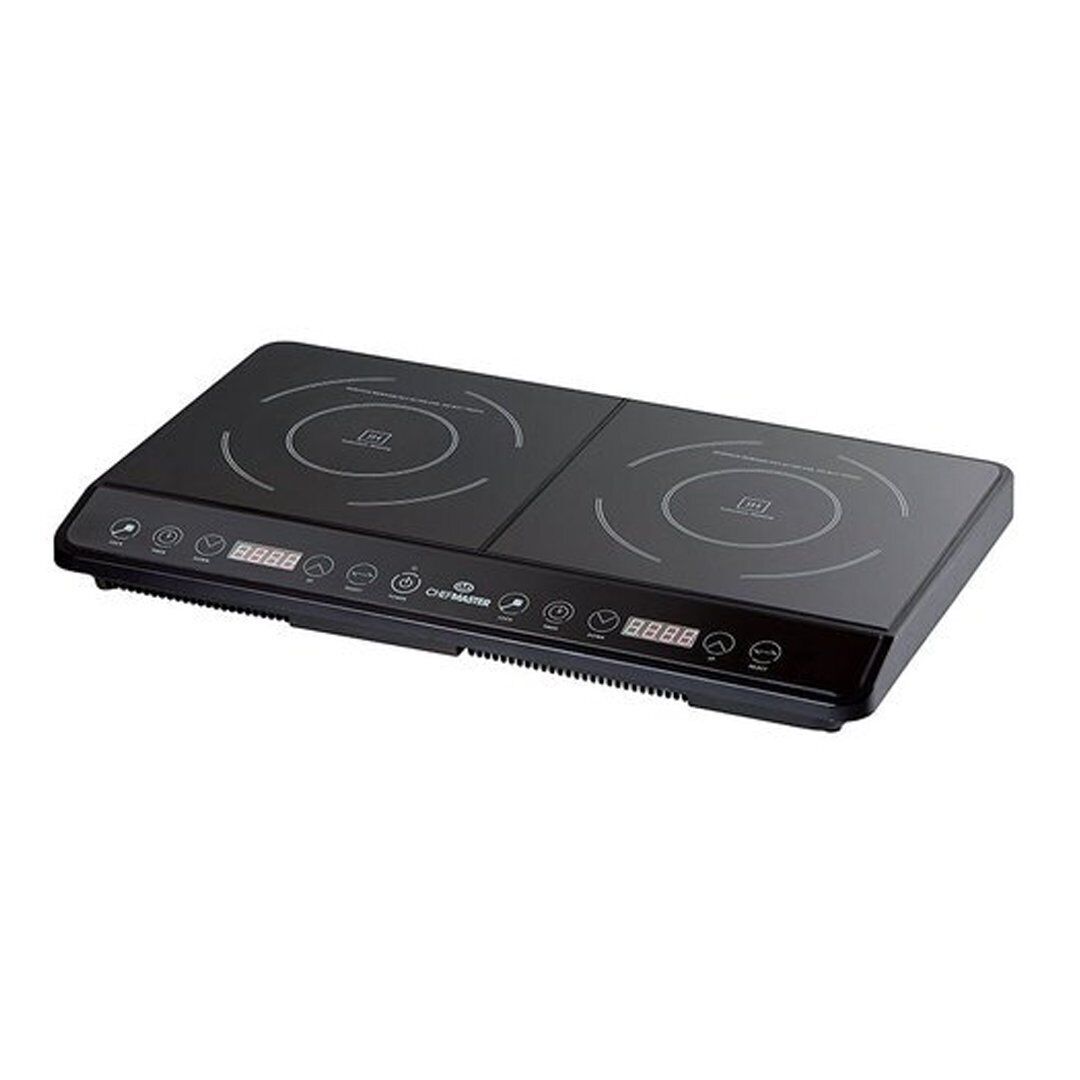ChefMaster HEA517 3kW Double Induction Hob - Black for sale online ...