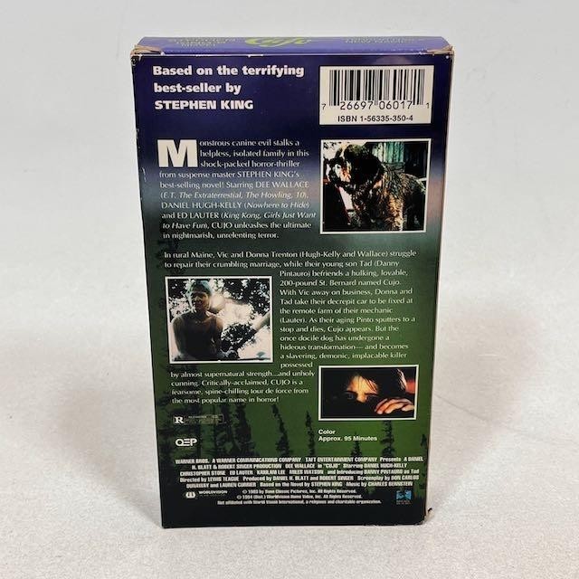 Vintage Cujo VHS Tape 1983 Stephen King Horror Movie Republic Pictures ...