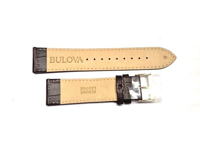 BULOVA BROWN strap 22mm 97C107 9771040 vintage buckle plated | eBay