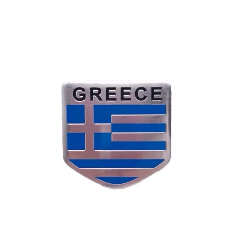 3D Metal Greek Flag Badge Emblem Sticker Car Greece GR Decal 2"x2" | eBay