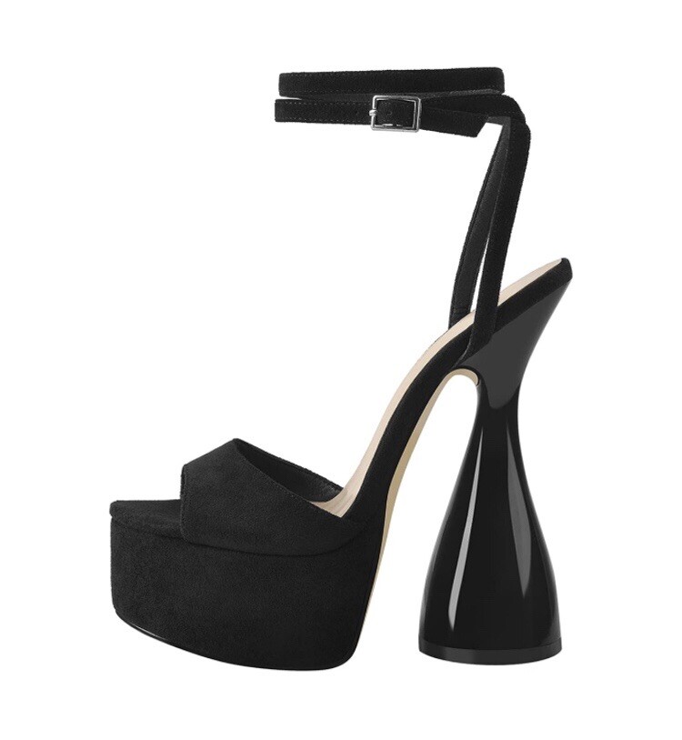 Women's Platform Slingback Chunky Block High Heels 11.5 US 44 EURO ...