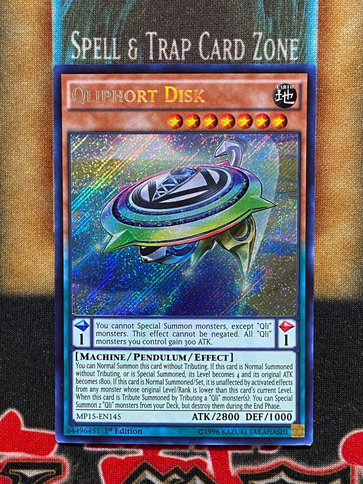 Yugioh Qliphort Disk MP15-EN145 Secret Rare 1st Ed NM | eBay