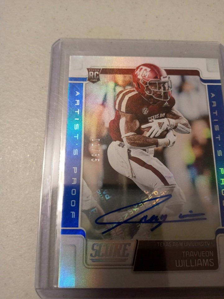 2019 Score Artist's Proof Trayveon Williams Auto Autograph #D 1/35 ...