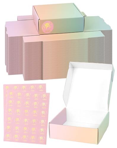 Small Shipping Boxes 50 Pack Corrugated Cardboard Boxes, 6x6x2 Inch ...