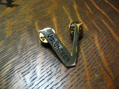 Volunteer Gold "V" Lapel Uniform Pin - Proffer Hospital School Event ...