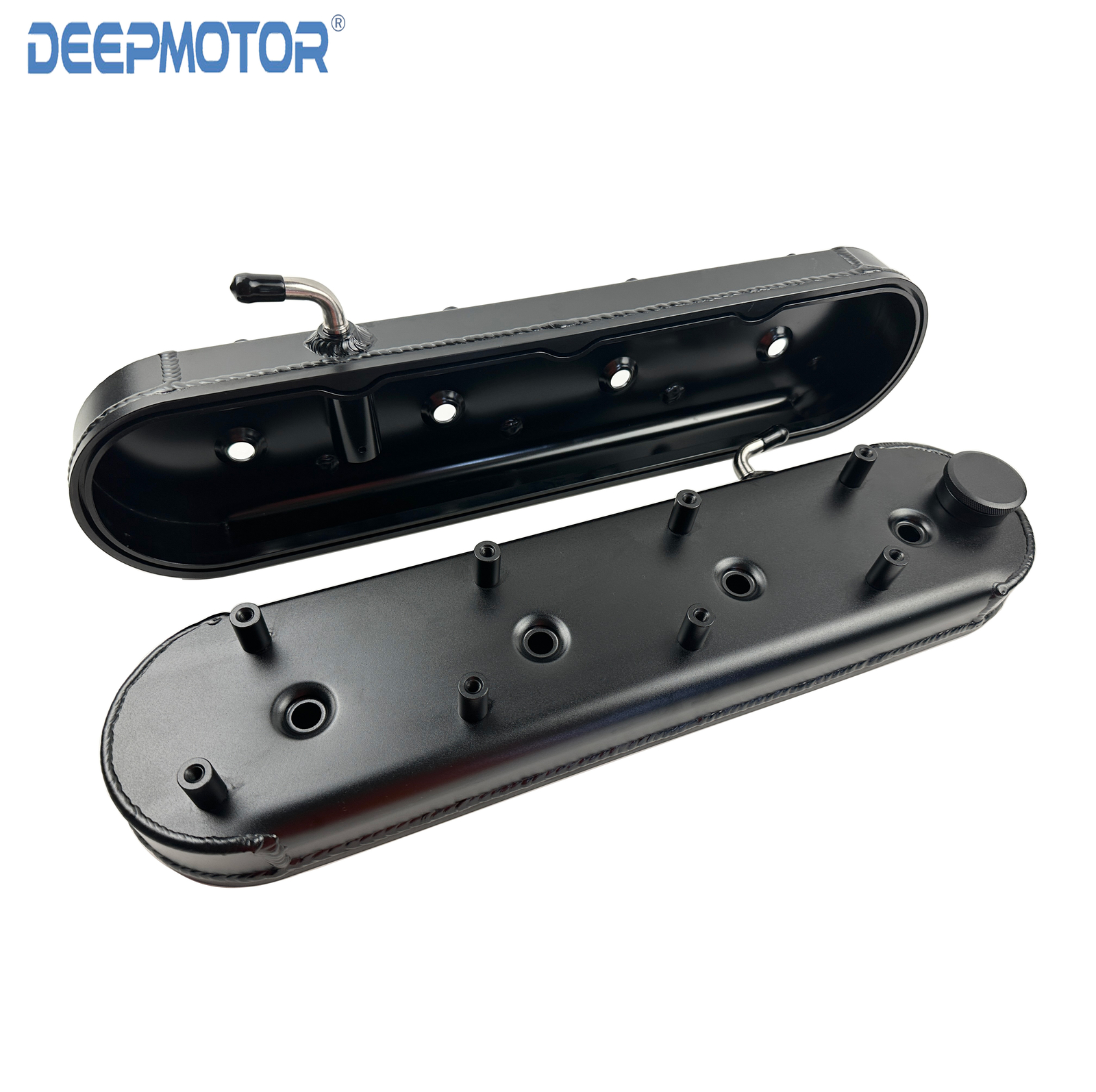 Chevy LS1 LS6 Fabricated Black Aluminum Valve Covers W/ Coil Mounts LS2 LS7