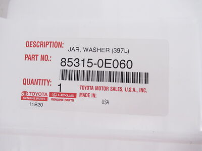 Genuine OEM Toyota 85315-0E060 Windshield Washer Reservoir Tank 10-13 ...